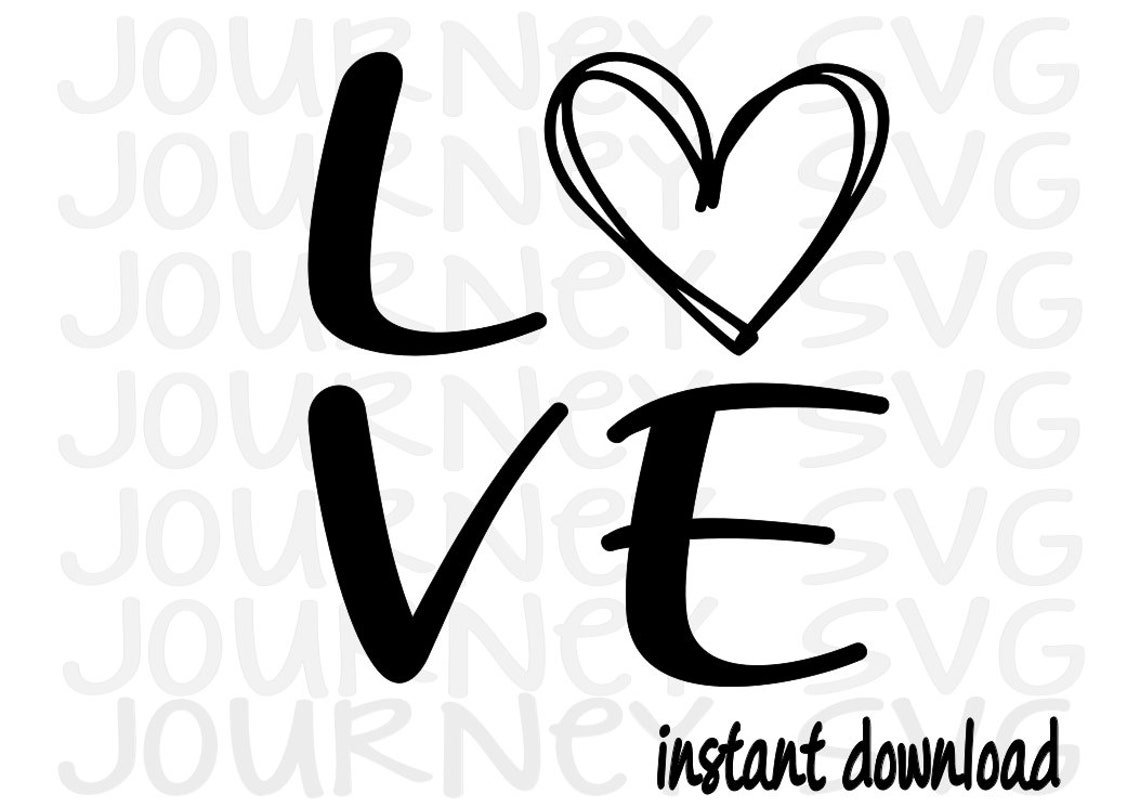 Love Heart SVG Valentine's Day SVG Love SVG | Etsy