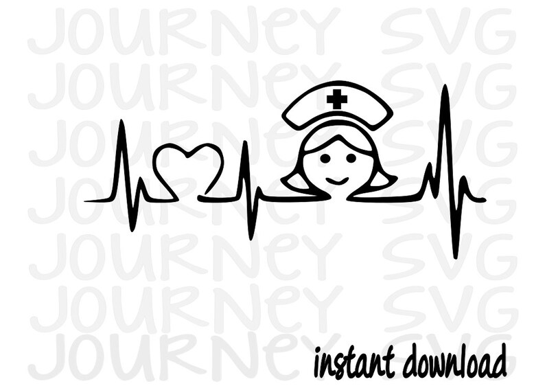Nurse Heartbeat Line SVG File, Nurse Svg, Nurse Gift Svg, Gift for Her ...