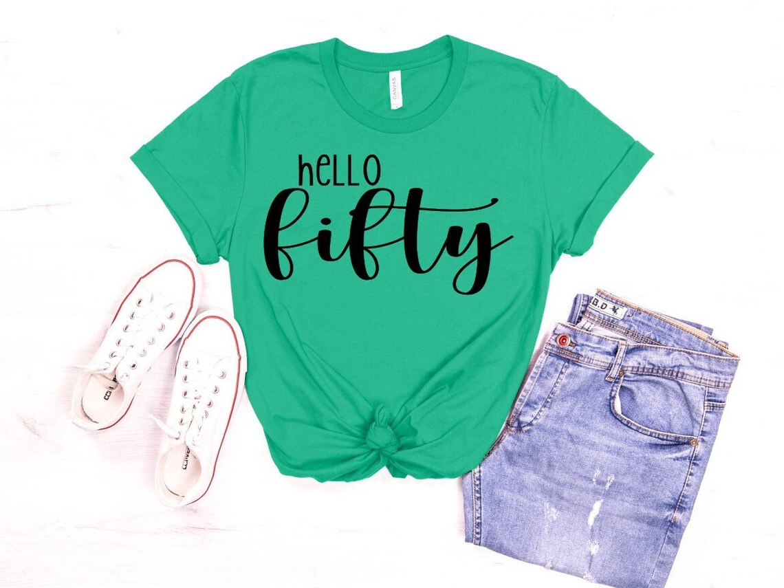 Hello Fifty SVG Fifty and Fabulous SVG Birthday SVG - Etsy