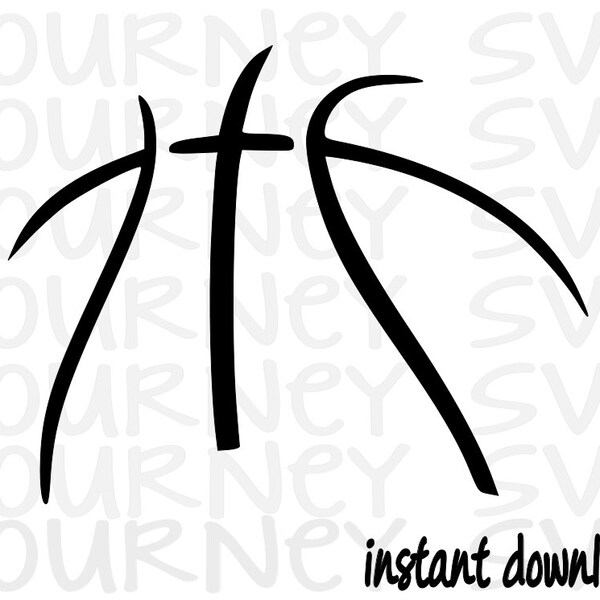 Half Basketball Outline Svg - Etsy