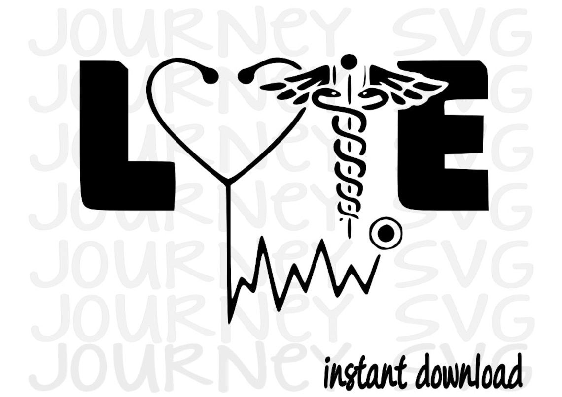 Nurse Love SVG File Nurse Svg Nurse Gift Svg Gift for Her - Etsy