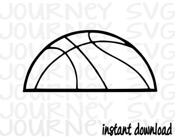Half Basketball Svg - Etsy Ireland