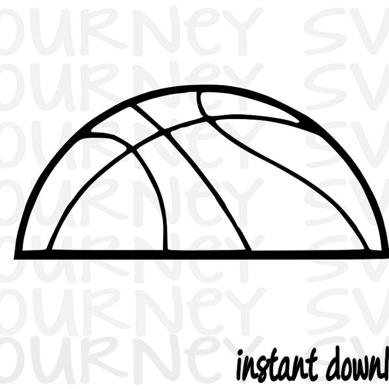 Half Basketball Svg - Etsy