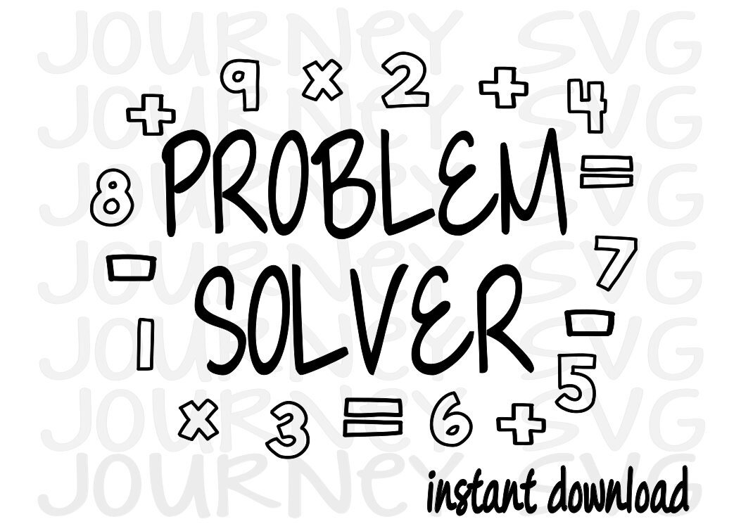 Problem Solver SVG Math Teacher SVG Teacher SVG Back to | Etsy