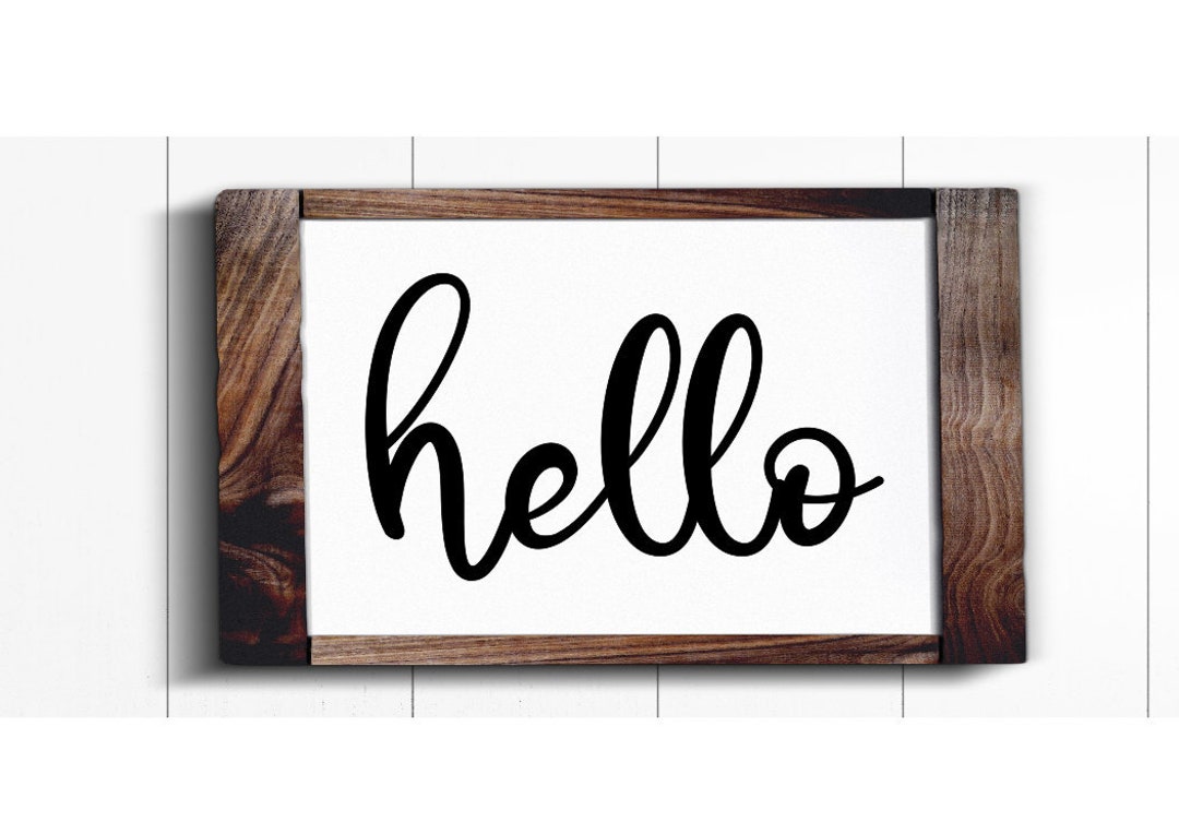 Hello SVG, Home Decor SVG - Etsy