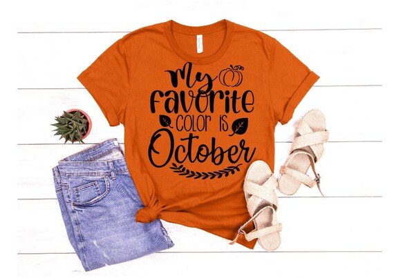 My Favorite Color is October SVG Fall SVG Autumn SVG | Etsy