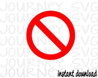 Do Not Symbol Svg - Etsy