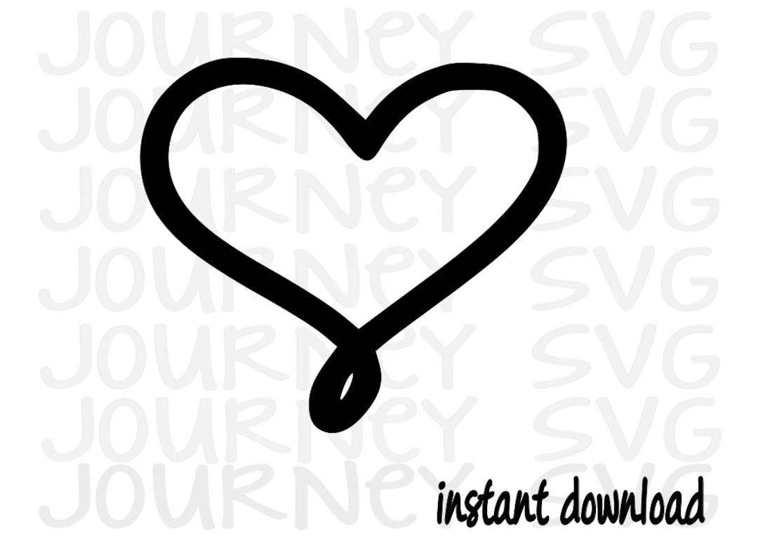 Heart SVG, Curly Heart SVG - Etsy