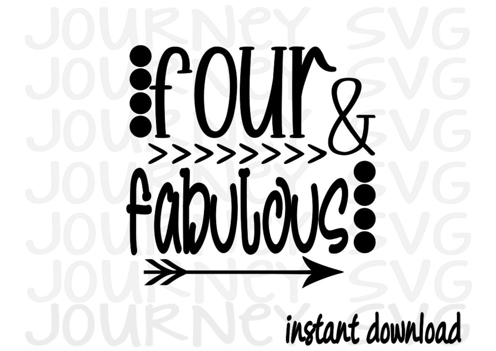 Four and Fabulous SVG Fourth Birthday SVG Kid's Birthday - Etsy