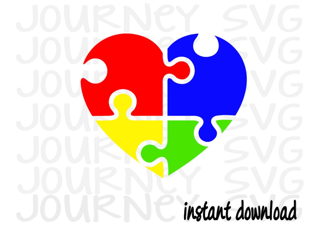Puzzle Piece Heart SVG, Autism SVG, Autism Awareness Svg - Etsy