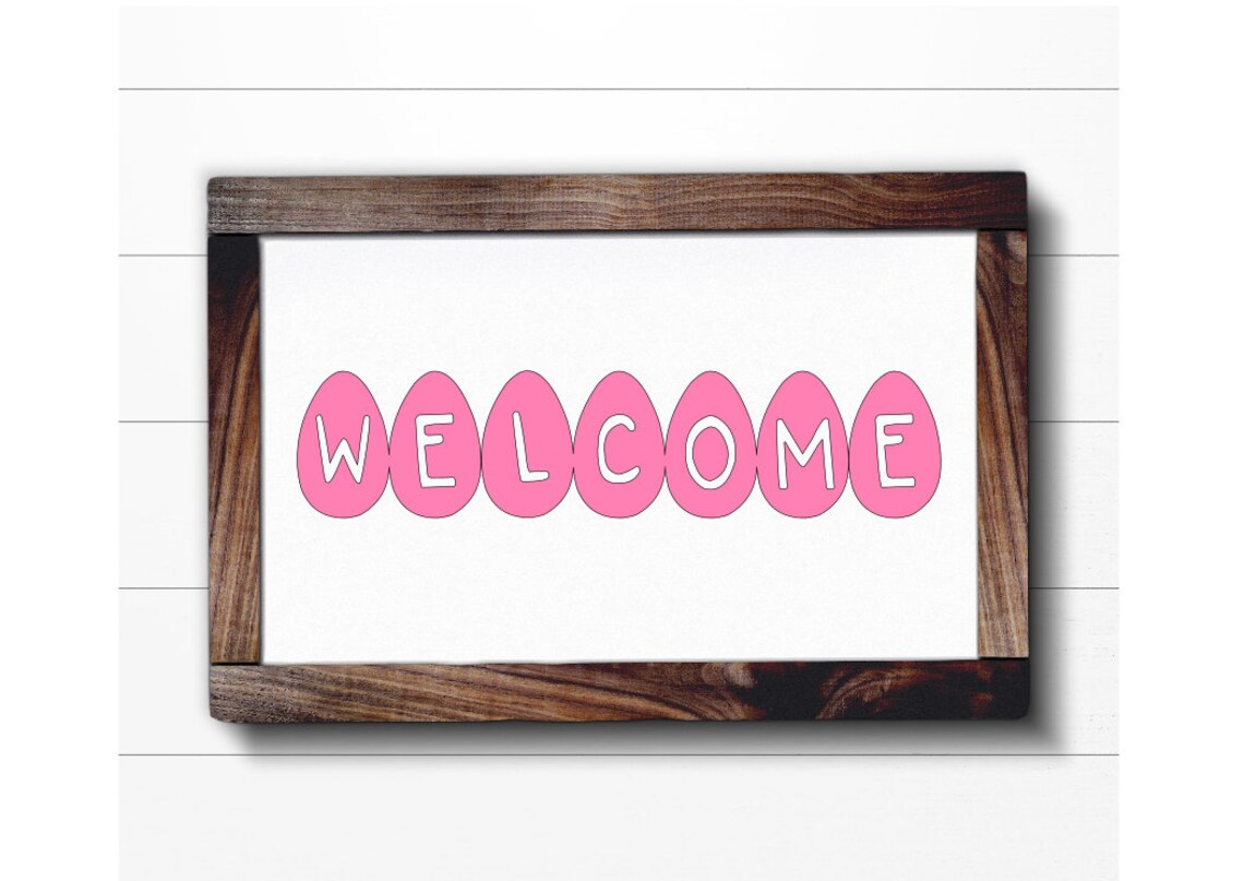 Welcome Sign SVG Spring SVG Easter SVG Easter Eggs - Etsy