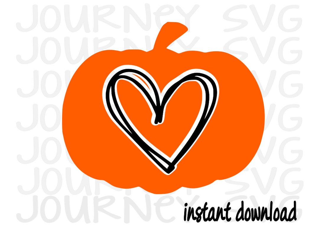 Pumpkin Heart SVG, Fall SVG, Pumpkin SVG - Etsy