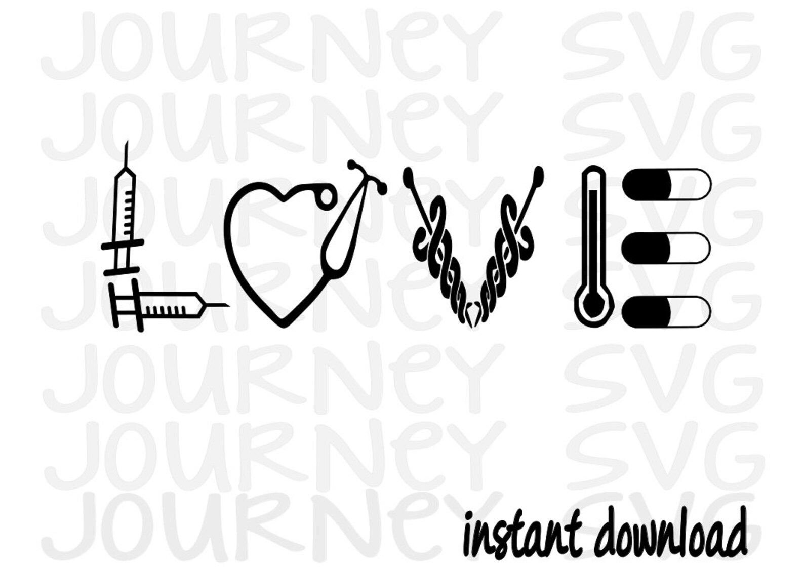 Nurse Love SVG File Nurse Svg Nurse Gift Svg Gift for Her - Etsy