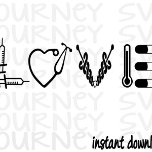 Nurse Love SVG File, Nurse Svg, Nurse Gift Svg, Gift for Her Svg, Er ...