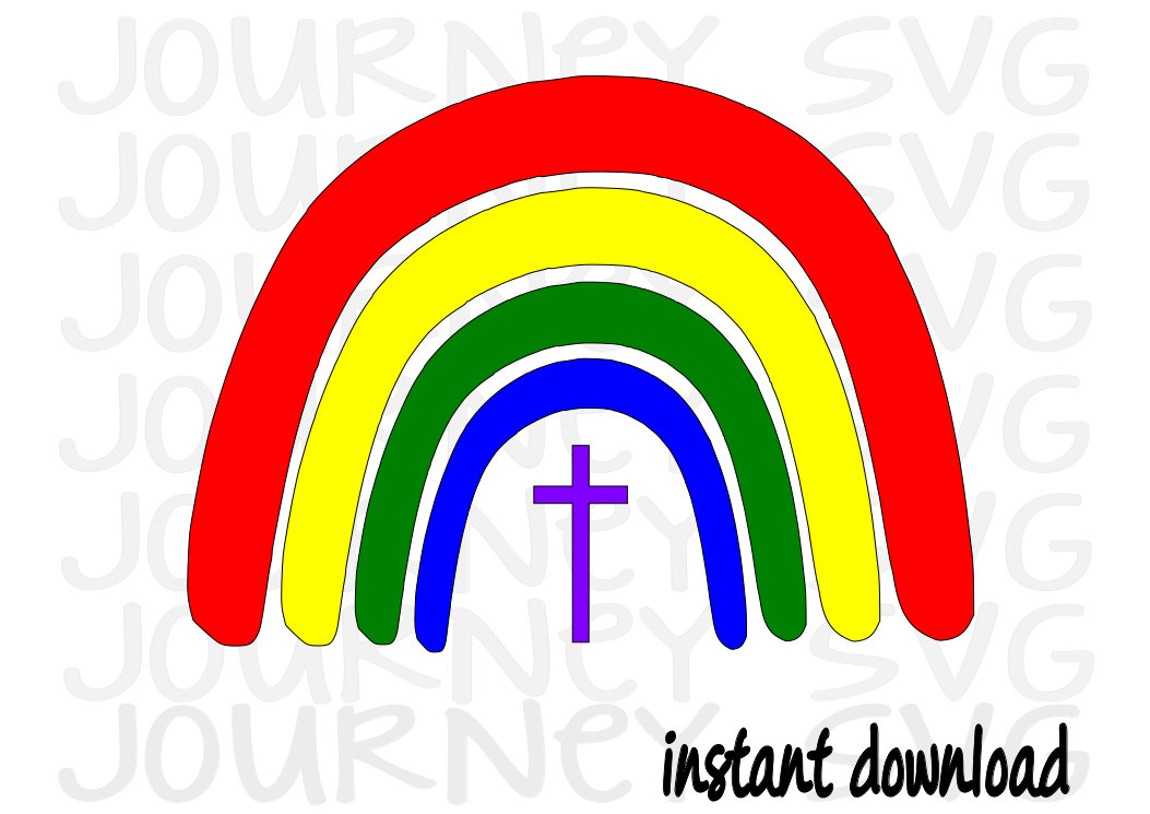 Rainbow Cross SVG File Church Svg Christian Svg Religious | Etsy