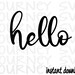 Hello SVG, Home Decor SVG - Etsy