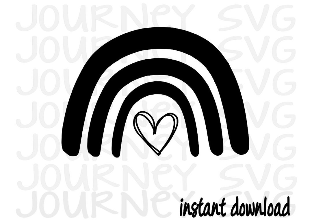 Rainbow SVG, Rainbow Heart SVG - Etsy