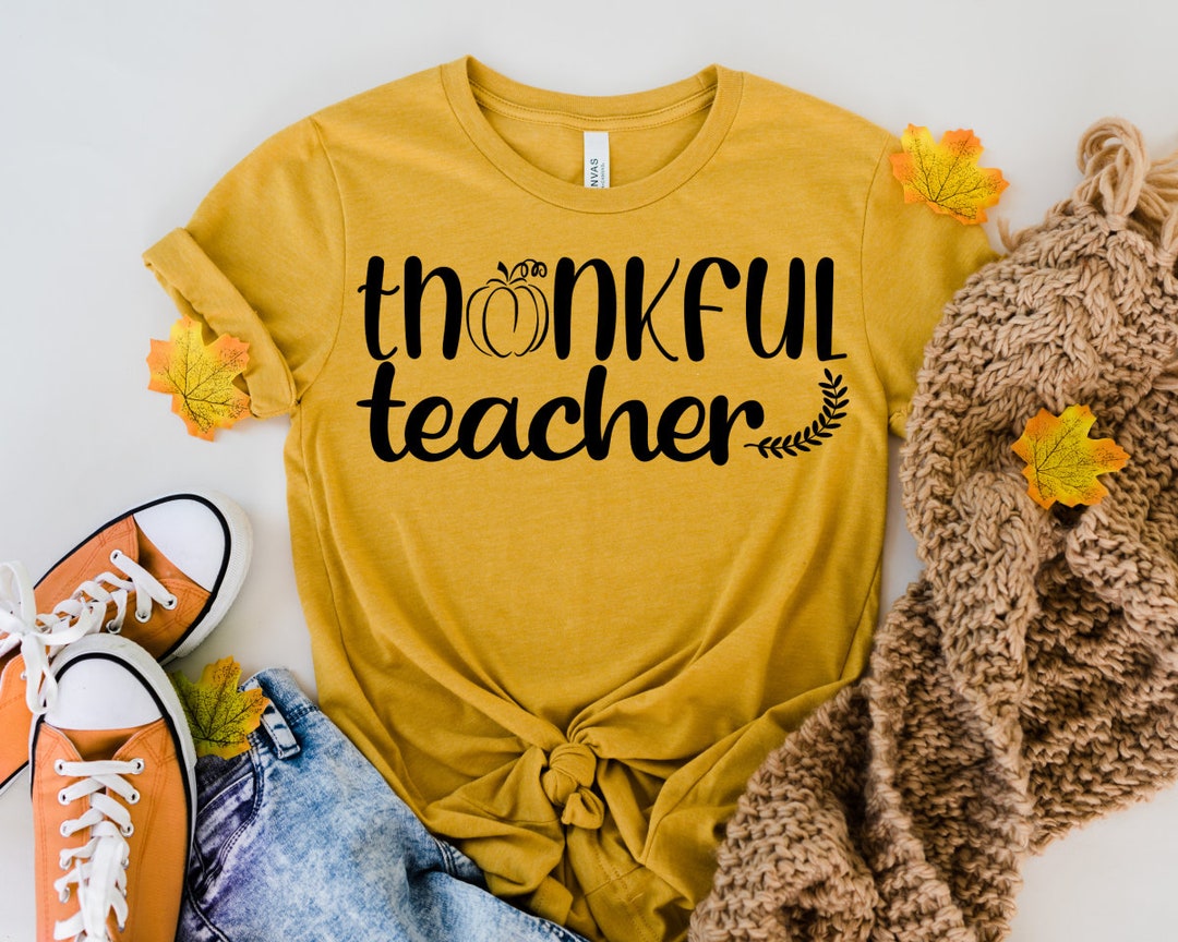 Thankful Teacher SVG, Fall SVG, Autumn SVG, Thanksgiving Svg, Pumpkin ...