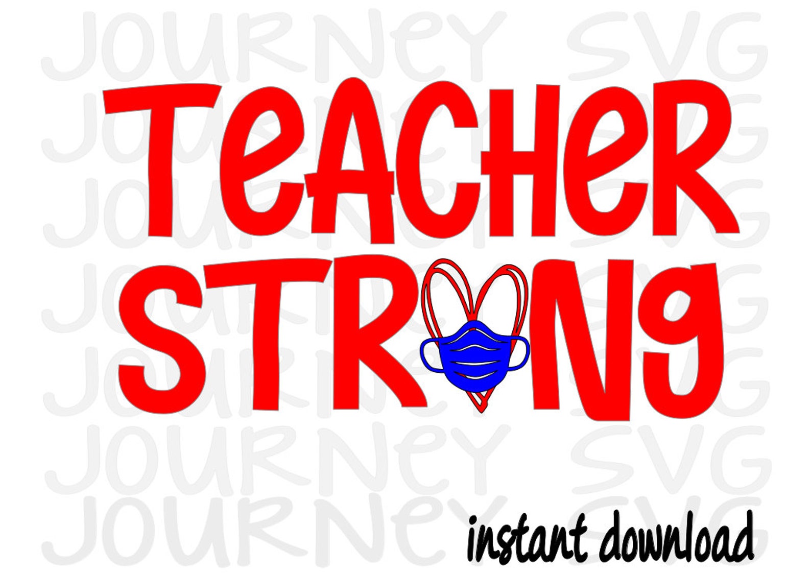 Teacher Strong SVG Teacher SVG Virtual Teacher Remote - Etsy