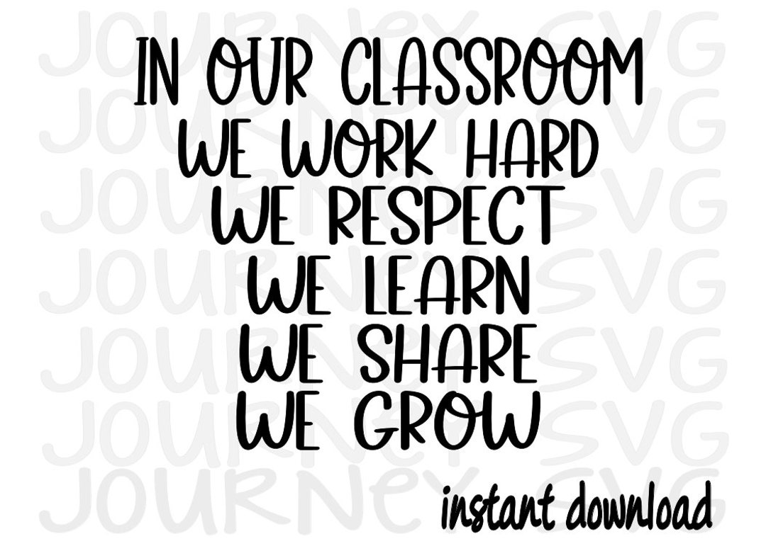 In Our Classroom SVG, Classroom SVG, Classroom Decor SVG - Etsy
