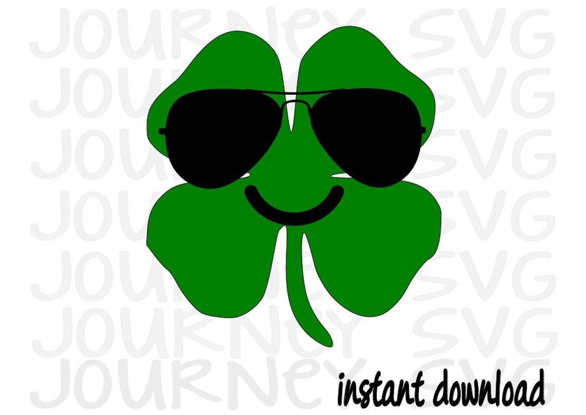 Four Leaf Clover SVG, Cool Clover SVG, Clover SVG, Lucky Svg, Shamrock ...