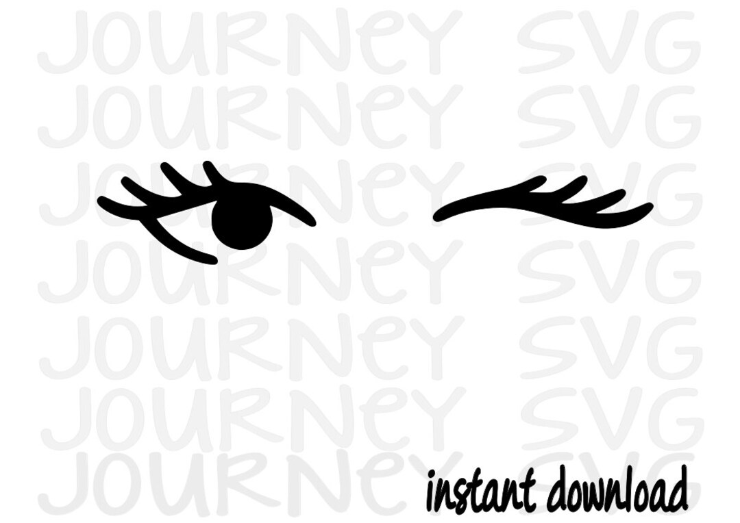 Winking Eye SVG, Eyelashes SVG, Face SVG, Make Up, Clip Art - Etsy