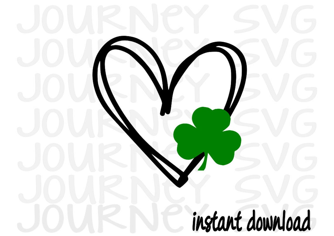 Clover Heart SVG Lucky SVG Shamrock SVG St. Patrick's | Etsy