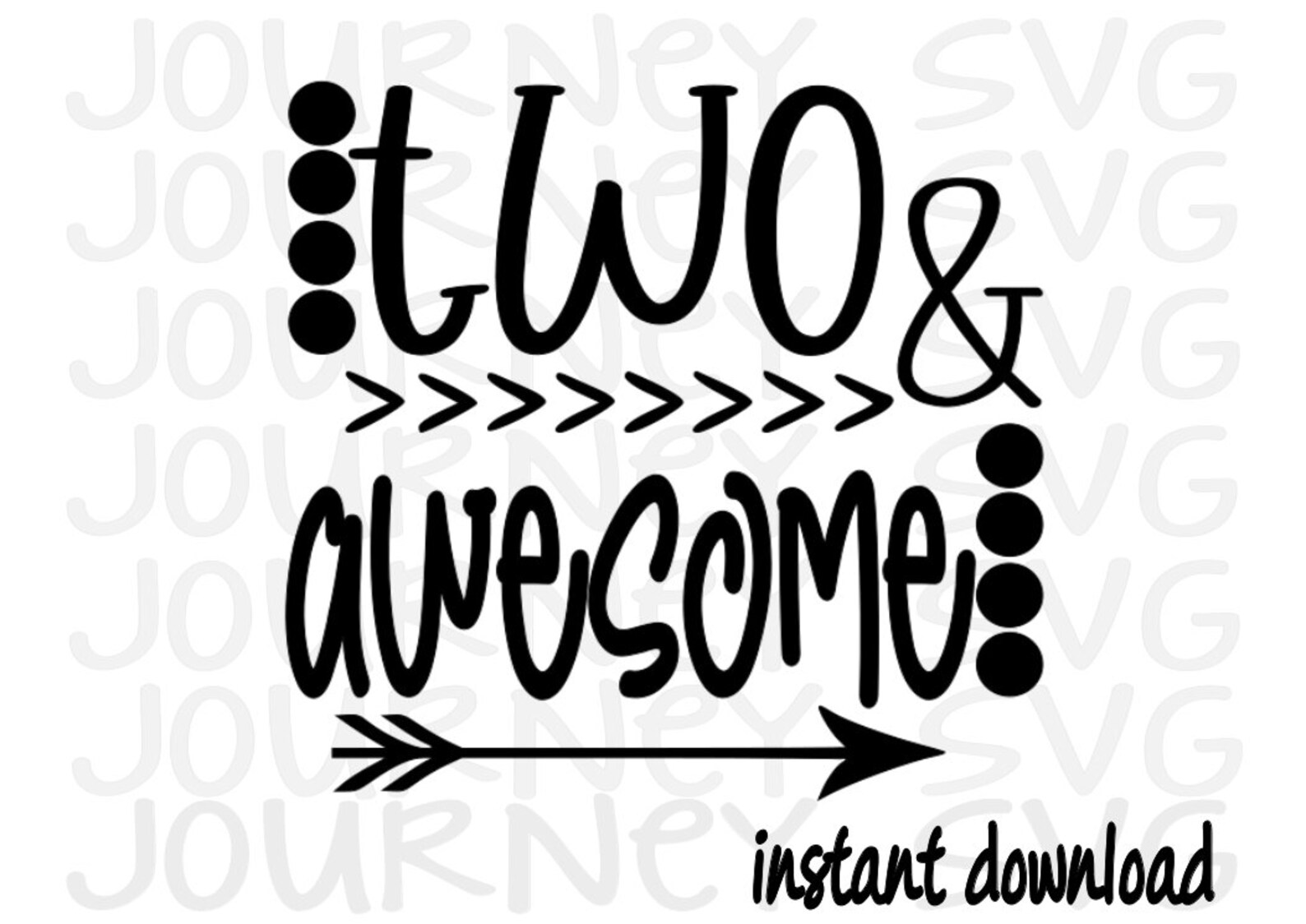 Two and Awesome SVG Child's Birthday SVG Kid's - Etsy