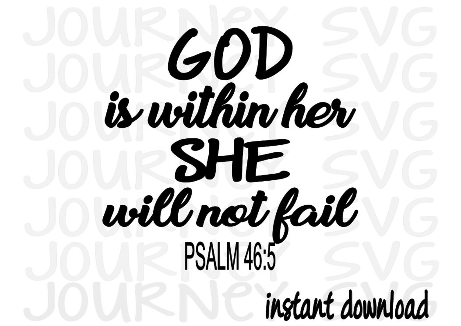 God is Within Her She Will Not Fail SVG File Church Svg | Etsy