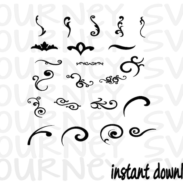 Curly Lines Svg - Etsy
