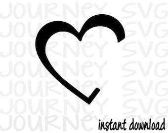 Open Heart With Names Svg - Etsy