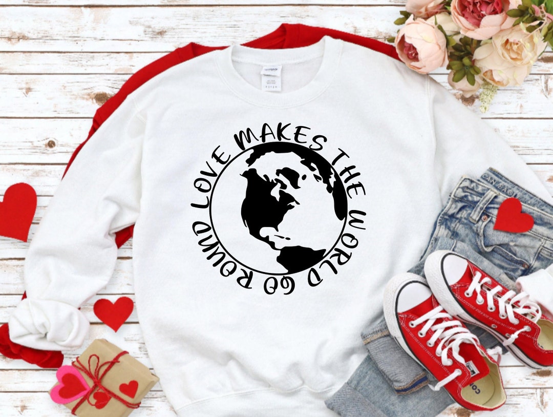 Love Makes the World Go Round SVG, Valentine SVG, Love SVG - Etsy