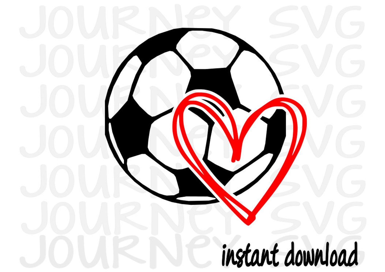 Soccer Heart SVG Soccer Svg Half Soccer Ball Svg Ball Svg | Etsy