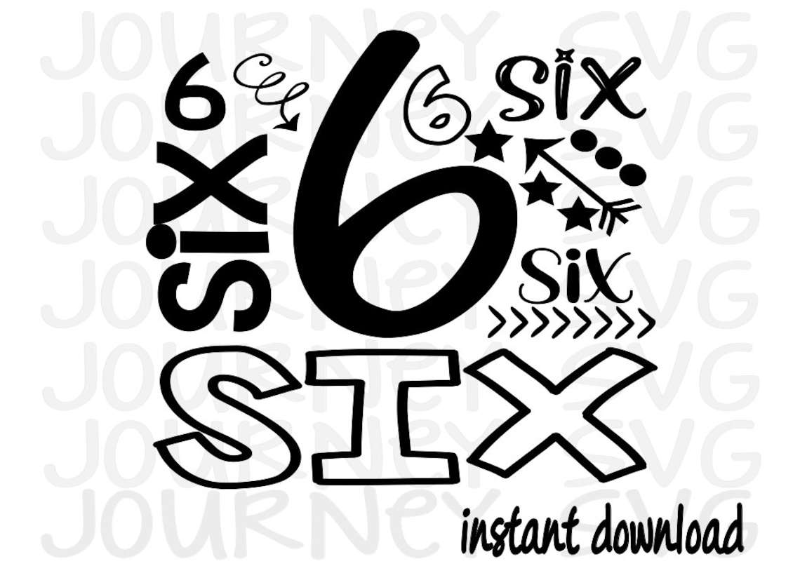 Sixth Birthday SVG Child's Birthday SVG Kid's - Etsy UK