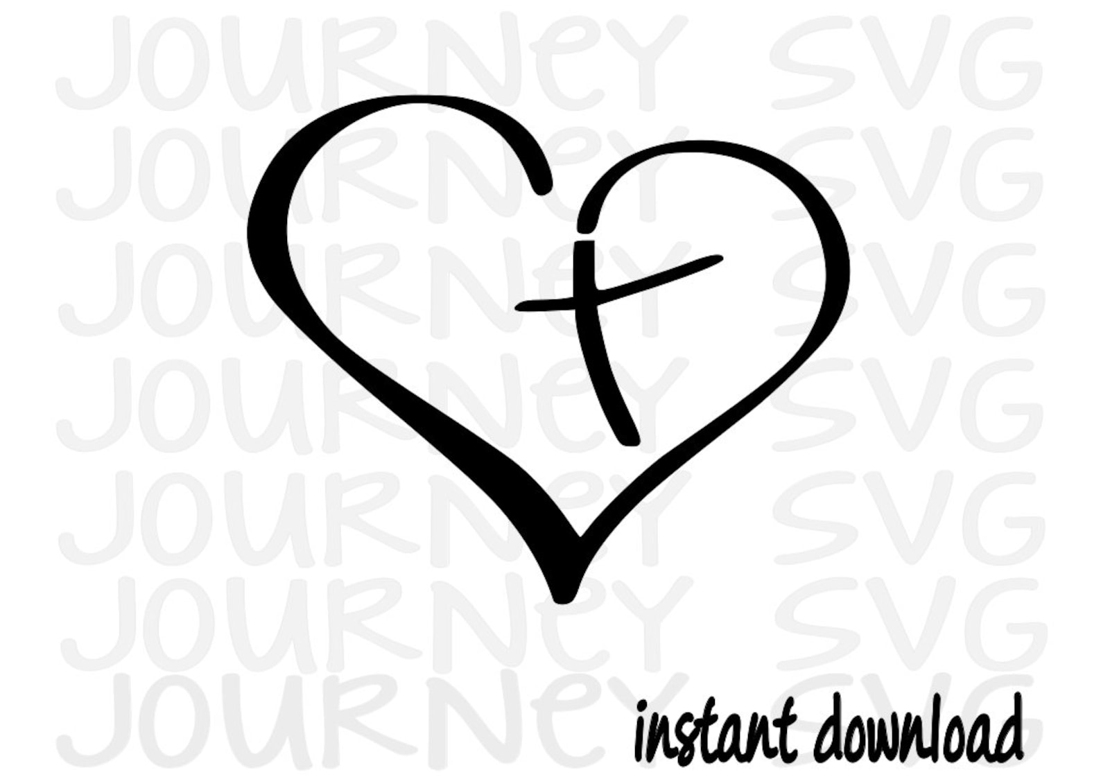 Cross Heart SVG File Church Svg Christian Svg Religious - Etsy Canada