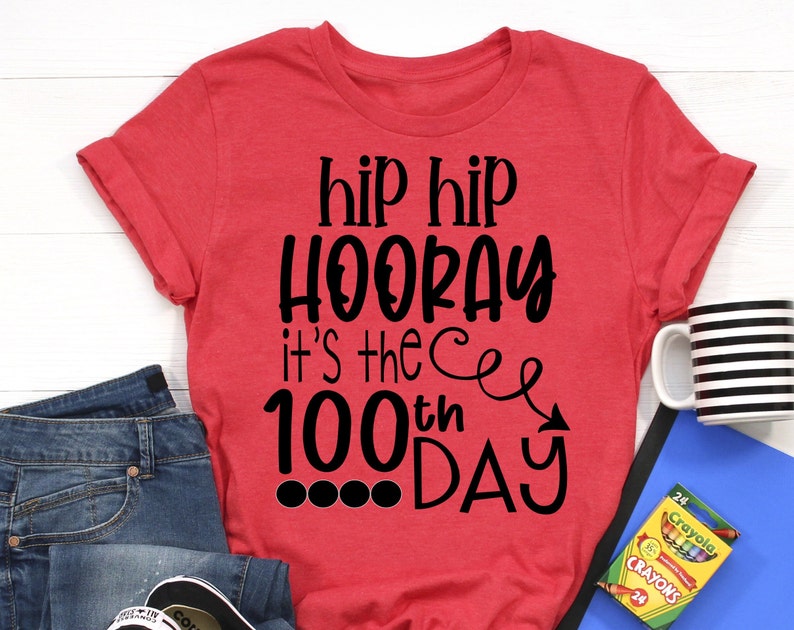 Hip Hip Hooray It's the 100th Day SVG, 100th Day SVG, 100th Day of ...