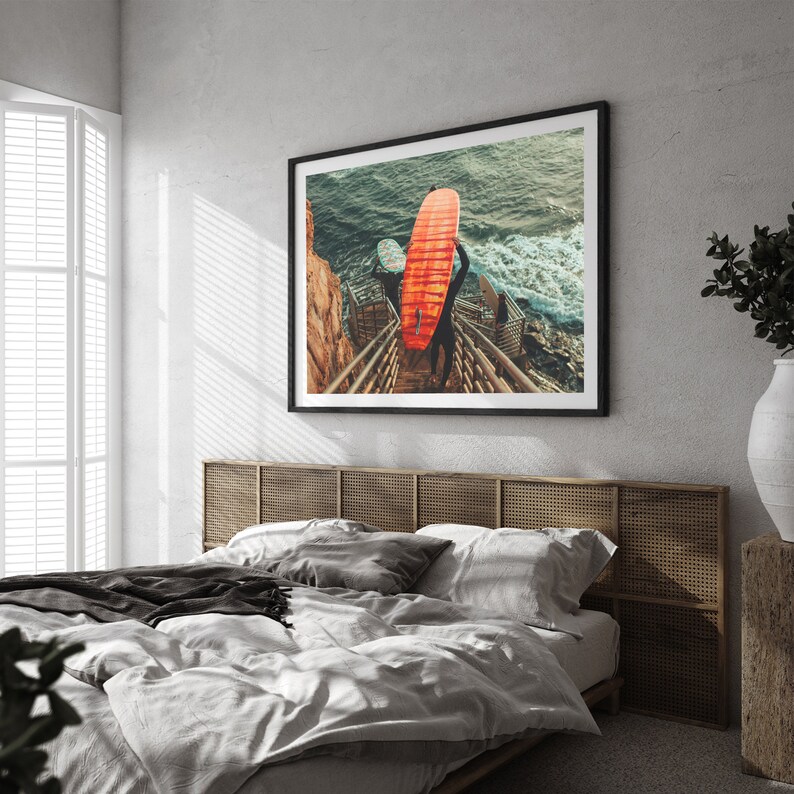 Fine Art Longboard Surf Print Ocean Lifestyle California - Etsy