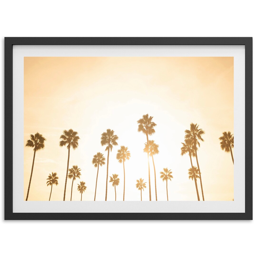 Fine Art Palm Trees Beach Print California Sunset Ocean Framed Fine Art ...