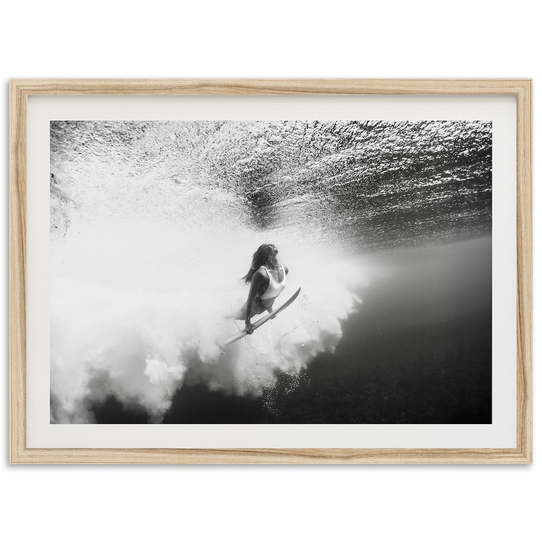 Fine Art Surf Print - Black and White Photography, California Beach ...