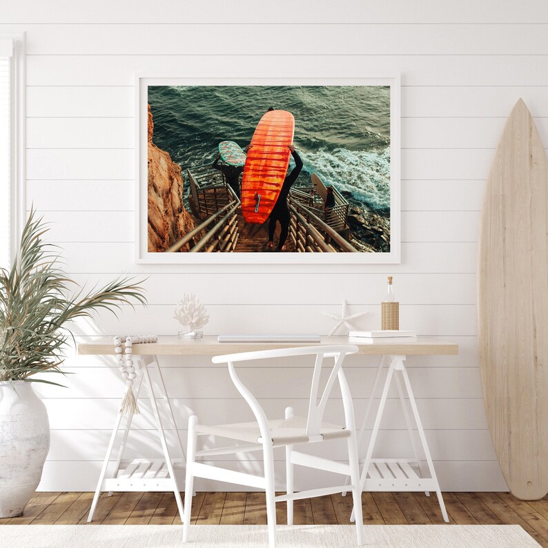 Fine Art Longboard Surf Print Ocean Lifestyle California - Etsy