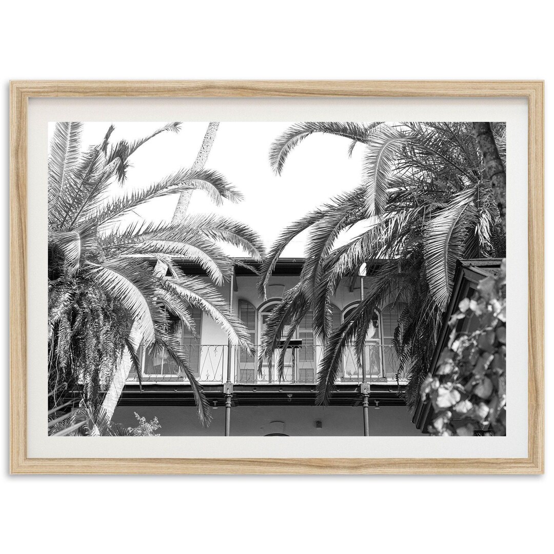Framed Ernest Hemingway House Print | Key West, Florida Black and White ...