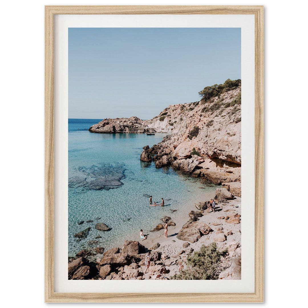 Framed Ibiza Beach Photography Print | Coastal Wall Art - Etsy