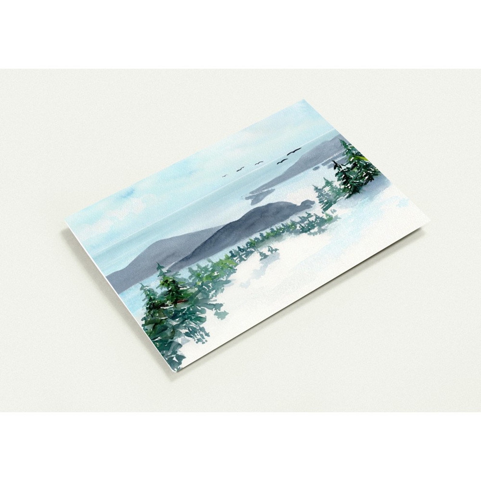 Pack of 10 Winter Greeting Cards – Size: 5x7 – Scenic View of Bowen and ...