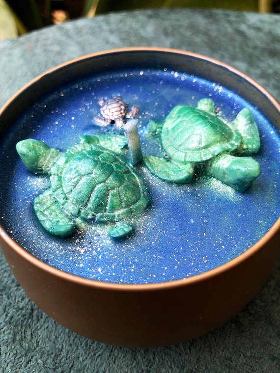 Sea Turtle Soy Candle New Sea Turtle Family Sea Turtle - Etsy