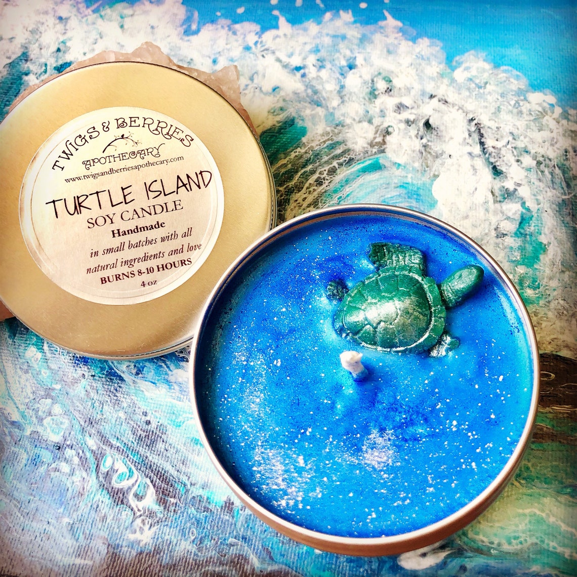 Sea Turtle Soy Candle New Sea Turtle Family Sea Turtle - Etsy