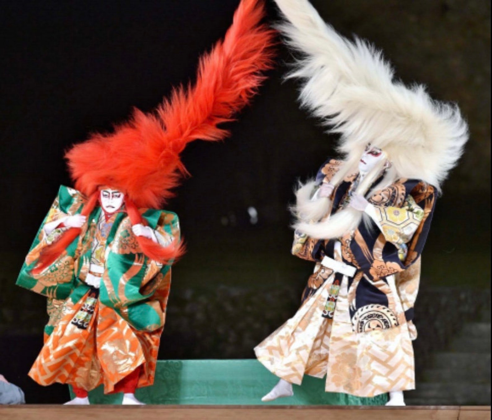 2 Vintage Japanese Renjishi Kabuki Dancer Ningyo Dolls | Etsy