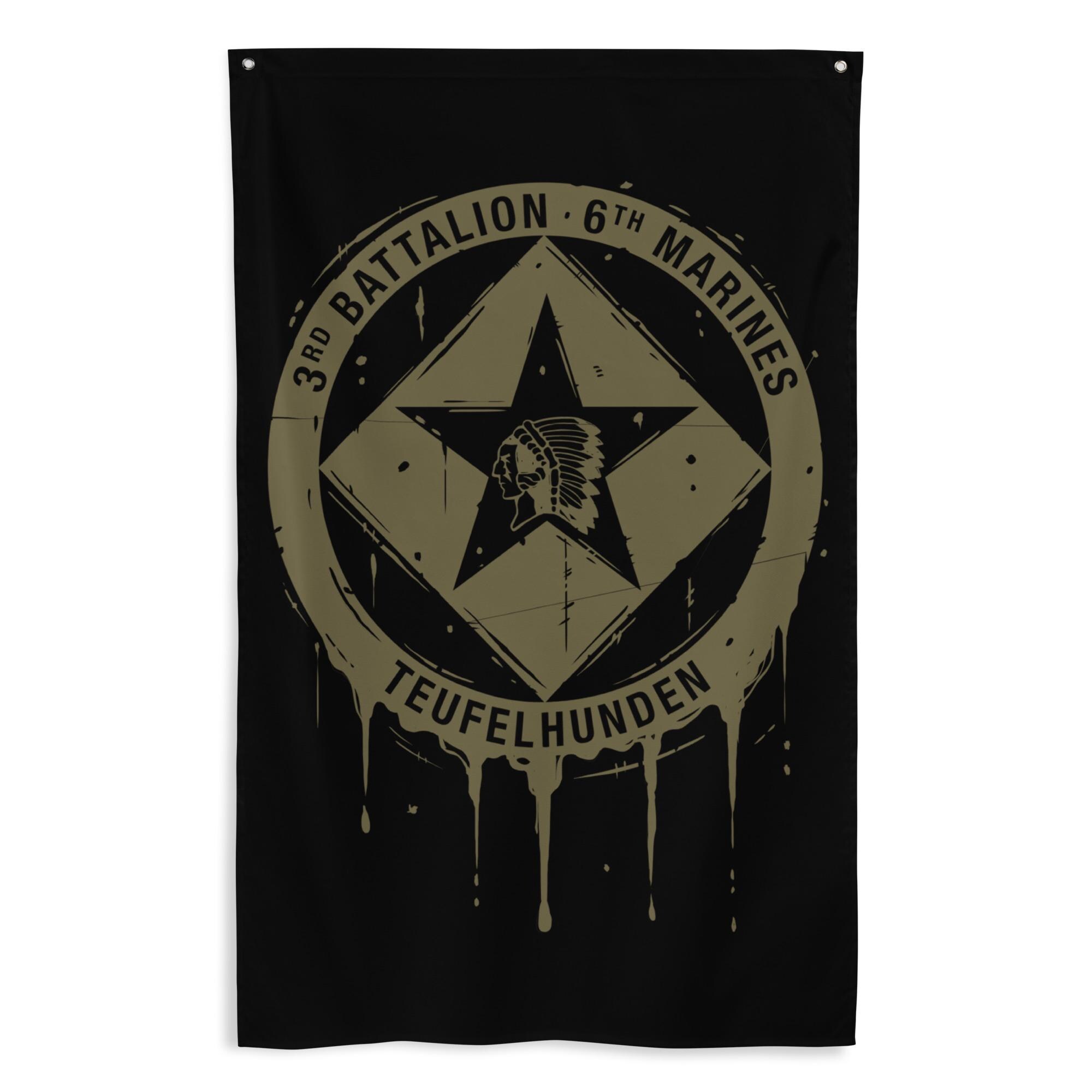 3rd Battalion 6th Marine Military Flag, ONE-SIDED Wall Flag - Etsy
