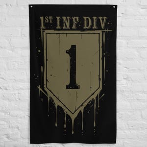 U.S. Army 1st Infantry Division Flag, ONE-SIDED Wall Flag - Etsy