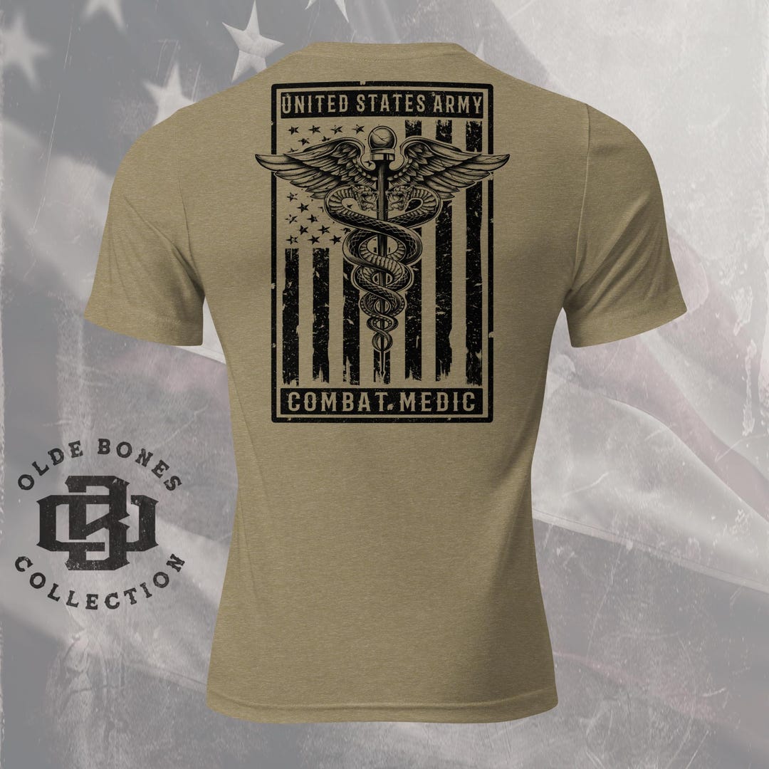 Army Combat Medic Insignia Military T-shirt, Veteran Shirt, Soldier ...