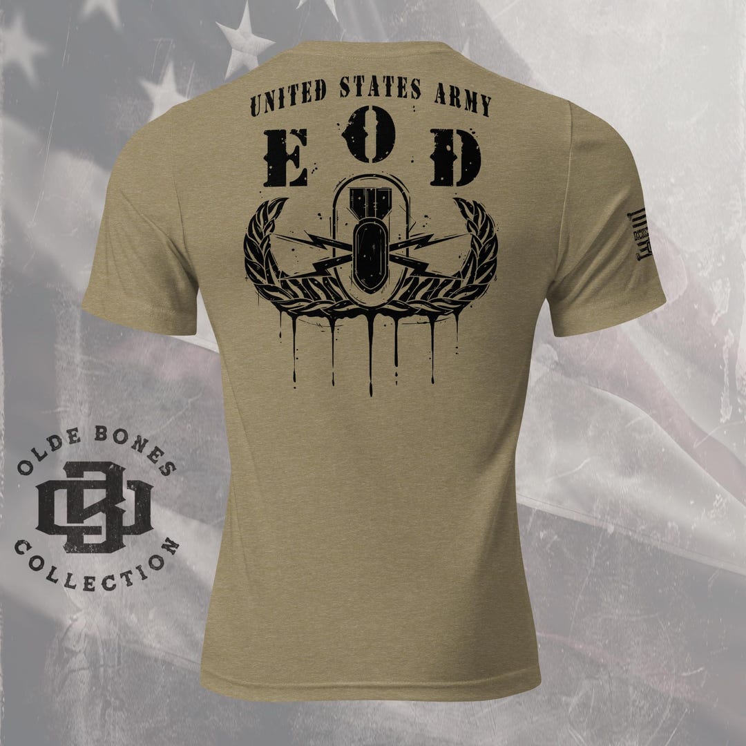 Army EOD Badge Military Tri-blend Olive T-shirt - Etsy